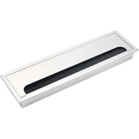 Pasacables rectangular 80 x 280 mm para empotrar en escritorios, mesas ...