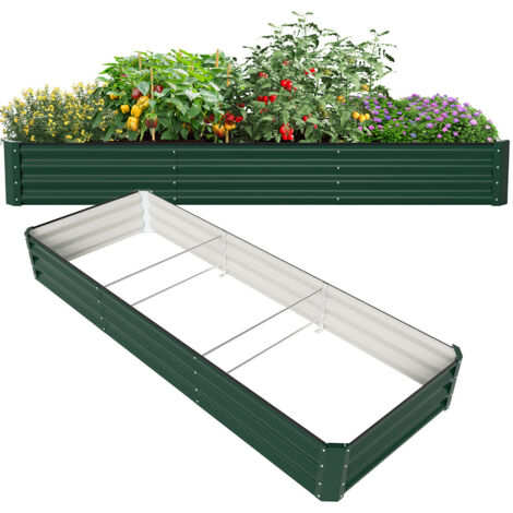 Wolketon Großes Hochbeet Metall 240x90x30cm XXL Gartenbeet Verzinkt für ...
