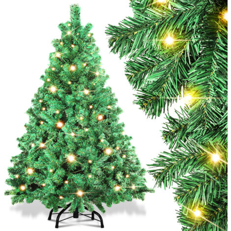 Wolketon Árbol de Navidad Abeto Agujas con Soporte 150cm Flocaje ...