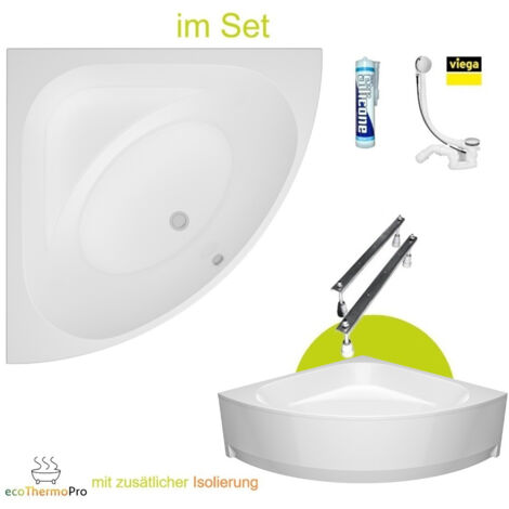 Fabelhafte Eckbadewanne 140x140 Komplett Set Fotos