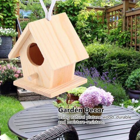 Mini Nichoir en Bois à Suspendre, 4 Nids D'oiseaux Pour L'extérieur ...