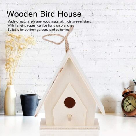 Nichoirs en Bois, 4 Pièces de Mini Nichoirs en Bois avec Poteau ...