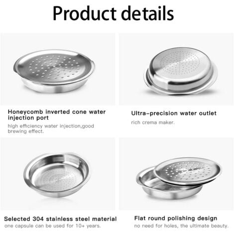 Capsule café réutilisable inox pour Senseo HD7801/HD6592 + cuillère ...