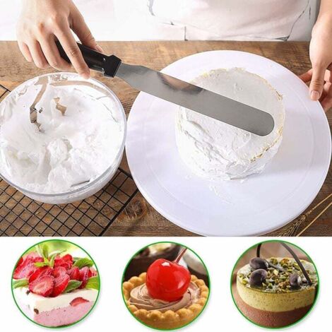 Kit pâtisserie plateau tournant 15 pièces : plateau 28 cm + 2 spatules ...
