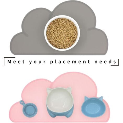 Set de table en silicone pour chien et chat, anti-débordement, adapté ...
