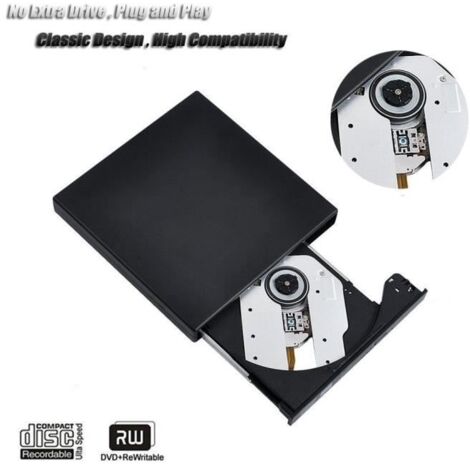 CD-DVD Externe USB 2.0 pour PC portable pour Windows 2000 / XP / Vista ...