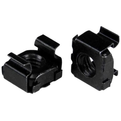 Écrous à cage M6 - - Pack de 50 - Noir - Outil d\'installation inclus ...