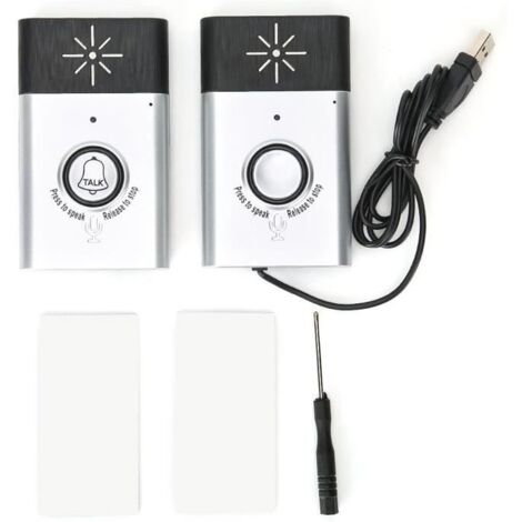 Système d'interphone sans fil à double voix double portatif de 2,4 GHz ...