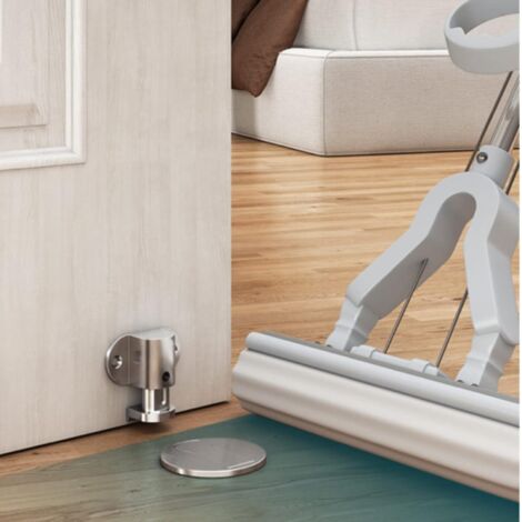 Lot de 2 butées de porte magnétiques invisibles, réglables, ruban ...