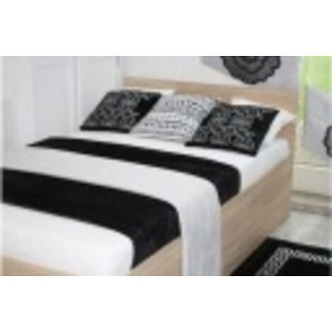 Lit double en bois 4D en chêne sonoma 160x200 CHÂSSIS LIBRELit double ...