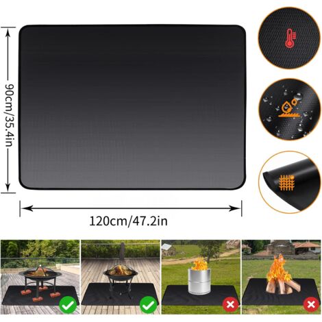 Tapis de gril, tapis de cheminée, tapis de feu, protection de sol pour ...