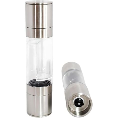 Moulin à poivre manuel 2 en 1 en acier inoxydable - Réglage de la ...