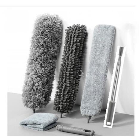 Plumeau microfibre extensible kit 6 pièces pour nettoyer en hauteur ...