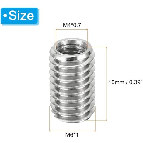 Filetage Adaptateurs Manchon Réduction Écrou Insert Fileté, 10 pcs M61 ...