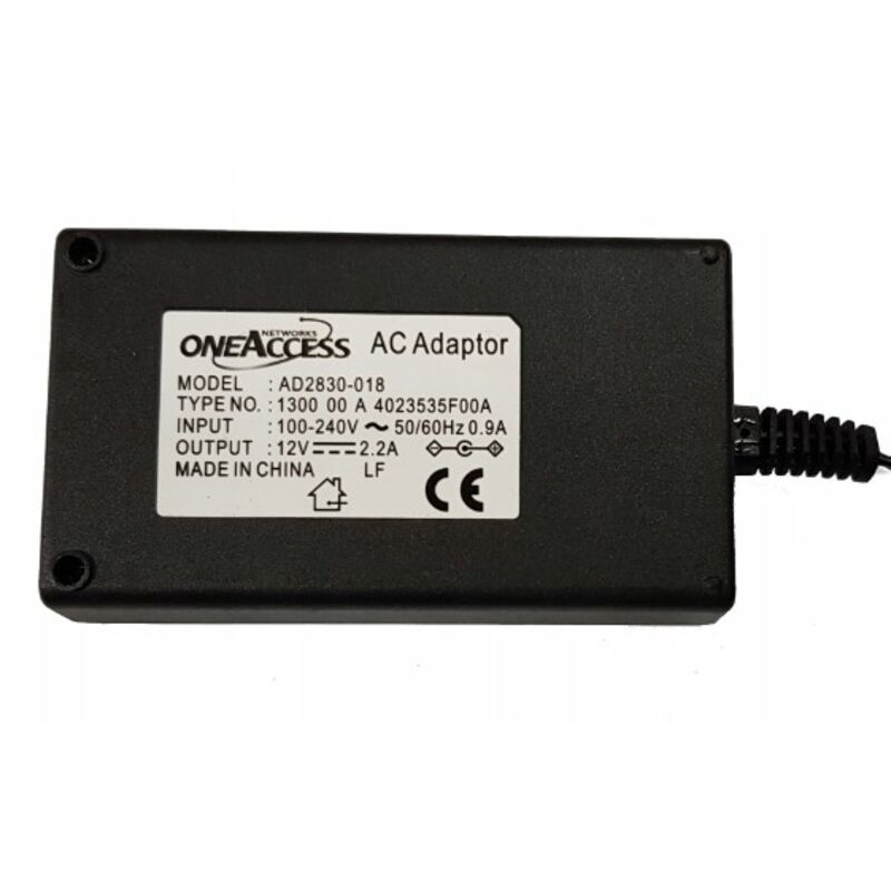 Bloc d'alimentation OneAccess AD2830-018 12 V 2,2 A avec câble - Neuf