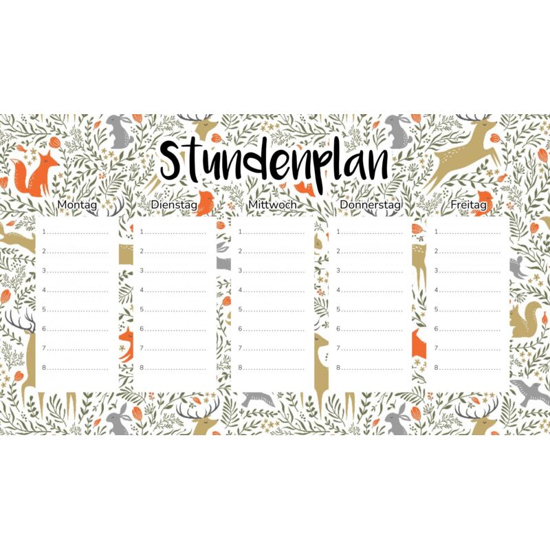 Plan de cours magnétique Spring Glade 30 x 17,5 cm