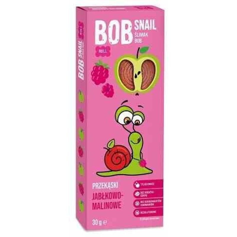 BOB SNAIL Snack Pomme et Framboise 30g - Une collation saine pour les ...
