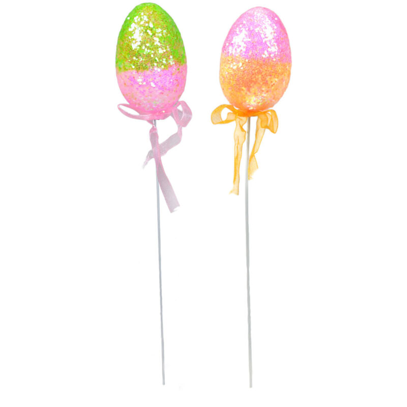 œuf de Pâques pailleté sur un pic YY9739