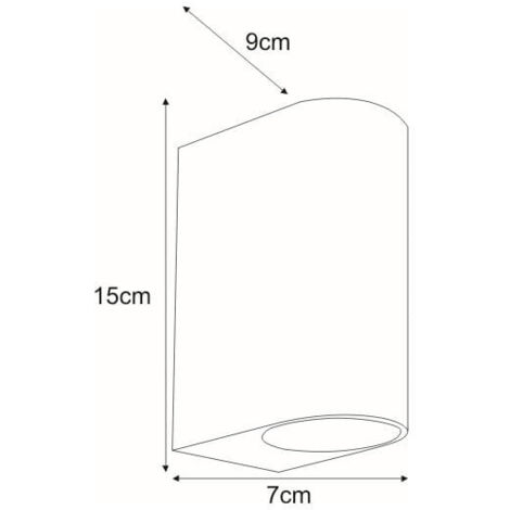 Applique murale LED d'extérieur en tube métallique Kaja MASIMO K-8018B