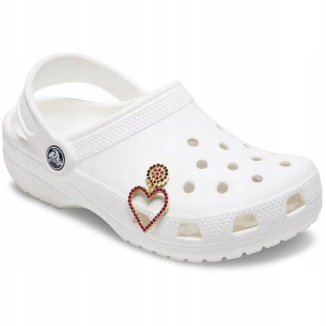CROCS JIBBITZ CŒUR PERLÉ ROSE SANS TAILLE Cœur perlé rose