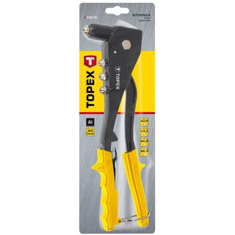 Riveteuse Topex pour rivets en aluminium 2,4-4,8 mm - solide et durable