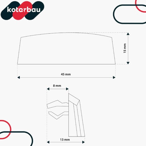 Bouchon de drainage pour fenêtres en PVC, finition chêne, 45 mm, lot de 100 pièces