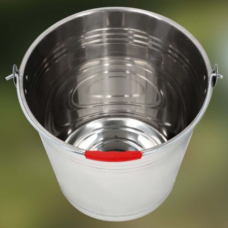 Seau en acier inoxydable KOTARBAU® 14L Seau en acier inoxydable argenté ...