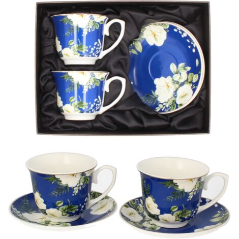 Service à café Livello en porcelaine, 2 tasses et soucoupes 250 ml