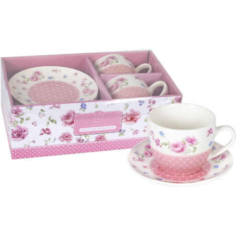 Service à café Livello en porcelaine, 2 tasses et soucoupes 250 ml