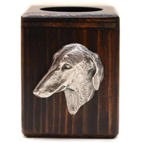 Lévrier africain, Azawakh II - bougeoir en bois avec chien, souvenir ...