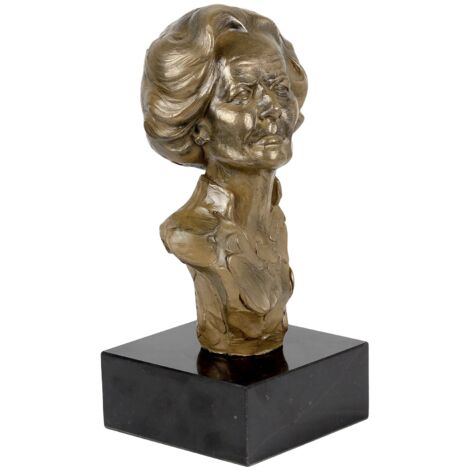 Margaret Thatcher - Buste sur marbre, statuette d'une personne célèbre ...