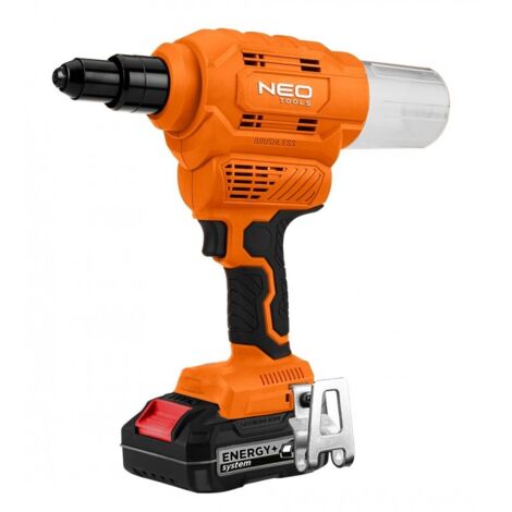 Riveteuse NEO TOOLS 18 V Energy+ - pour rivets de 2,4 à 6,4 mm, force ...