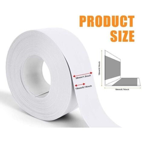 Lntyq Plinthe Souple Autoadhésive 38mm x 5m, Plainte Adhesive PVC ...