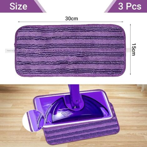 3PCS Lingettes Reutilisable pour Swiffer WetJet, Serpillières en ...