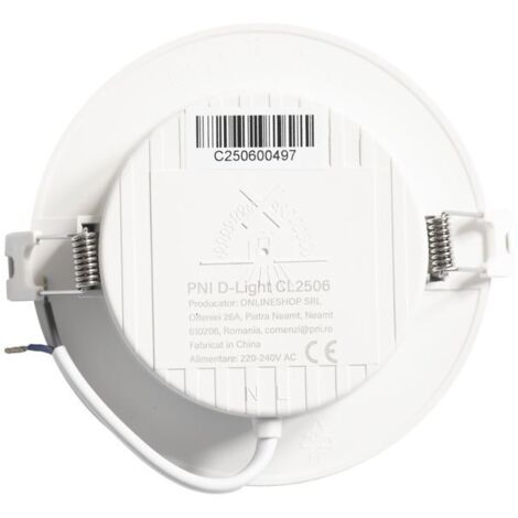 Spot LED - PNI - D-Light CL2506 - 6W - Encastrable - Blanc froid - 120 cm