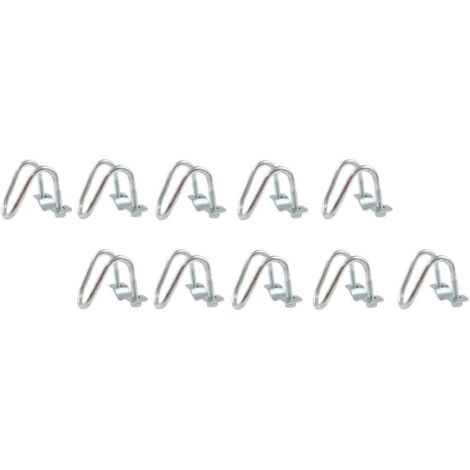 Lot de 10 Clips en Acier Galvanisé de Type U pour Tubes Transversaux ...
