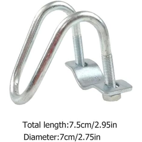 Lot de 10 Clips en Acier Galvanisé de Type U pour Tubes Transversaux ...