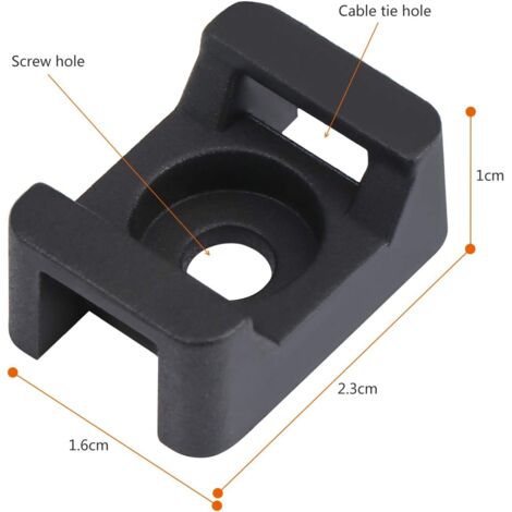 150PCS Noir Supports pour Serre-Câbles, Support de Base de Serre-Câbles ...