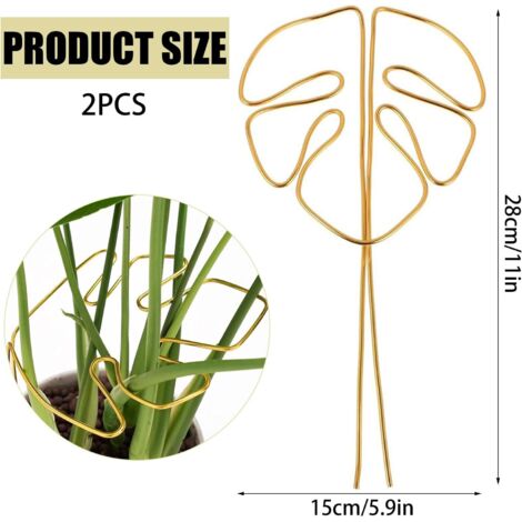 Monstera Tuteur en aluminium avec design unique de feuille pour plantes ...