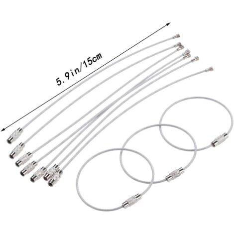 Stainless Steel Cable Key Ring Buckle Heavy Duty Lightweight for Keys ...