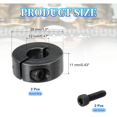 2pcs Adjustment Ring Bore 12mm Split Single 28mm OD 11mm Thickness ...