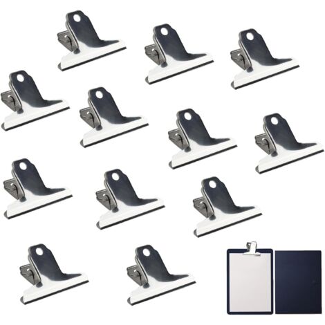 12 pince document en acier inoxydable 75x48x32 mm, pince à dessin ...