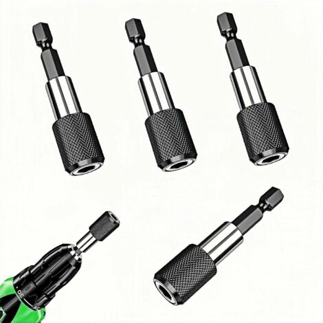 Lot de 4 Rallonges Porte-Embouts 1/4" - 60 cm, Hautement Magnétique ...