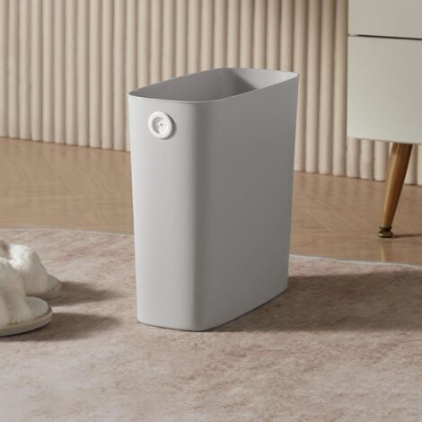 Small Waste Bin, Slim Plastic Waste Bin, Rectangular Bin for Bedroom ...