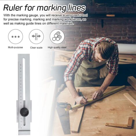 200mm Measuring Range Stainless Steel Marking Gauge Carpenter Gauge ...
