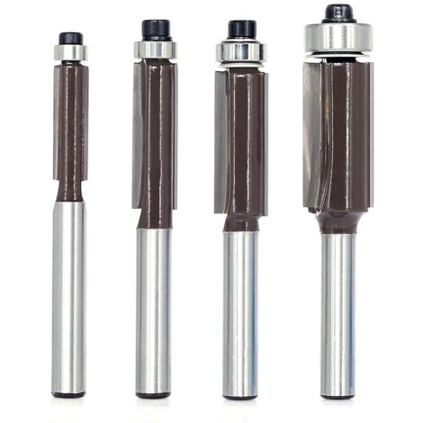 4pcs 6mm Shank Copy Milling Cutter Flush Burrs With Ball Bearings ...