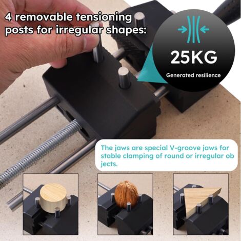Multifunctional vice with 4 removable column structure, portable V ...