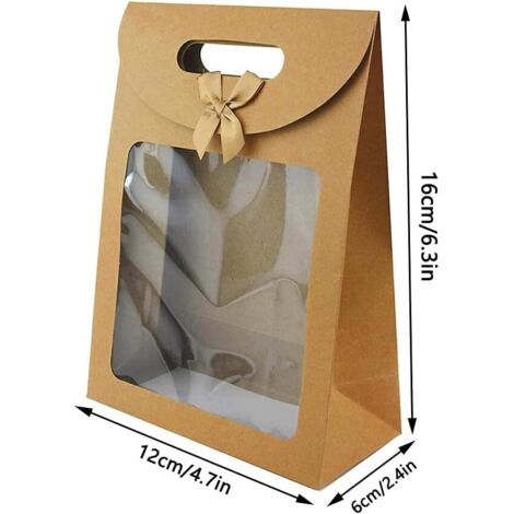 Sacs cadeaux, boîtes cadeaux en papier kraft, sacs cadeaux avec ...