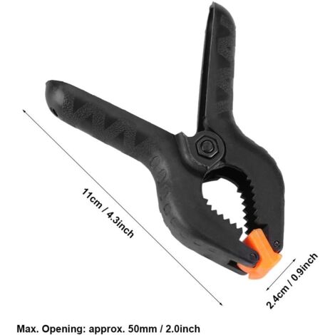Pinces à ressort multifonctionnelles en plastique noir de type A pour ...