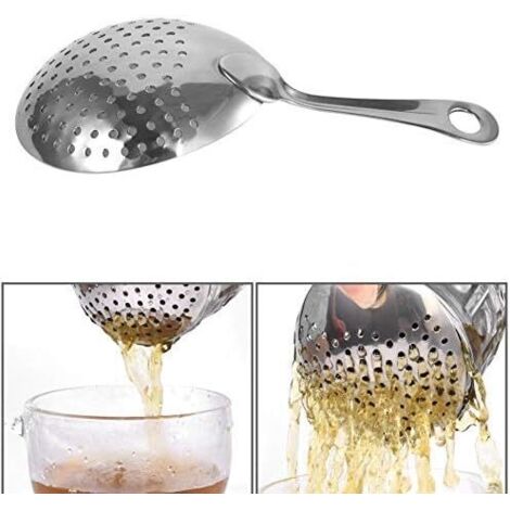 Cuillère passoire à cocktails avec manche en acier inoxydable 304 ...